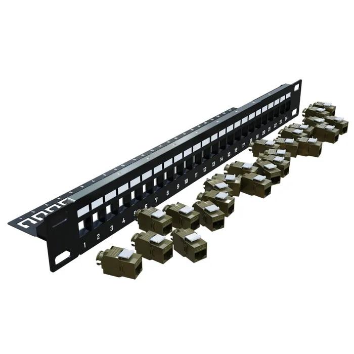 Certech* 24 Port 19" CAT6A Shielded Patch Panel, With 24 x Cat6A Keyst — Zankap Pty Ltd