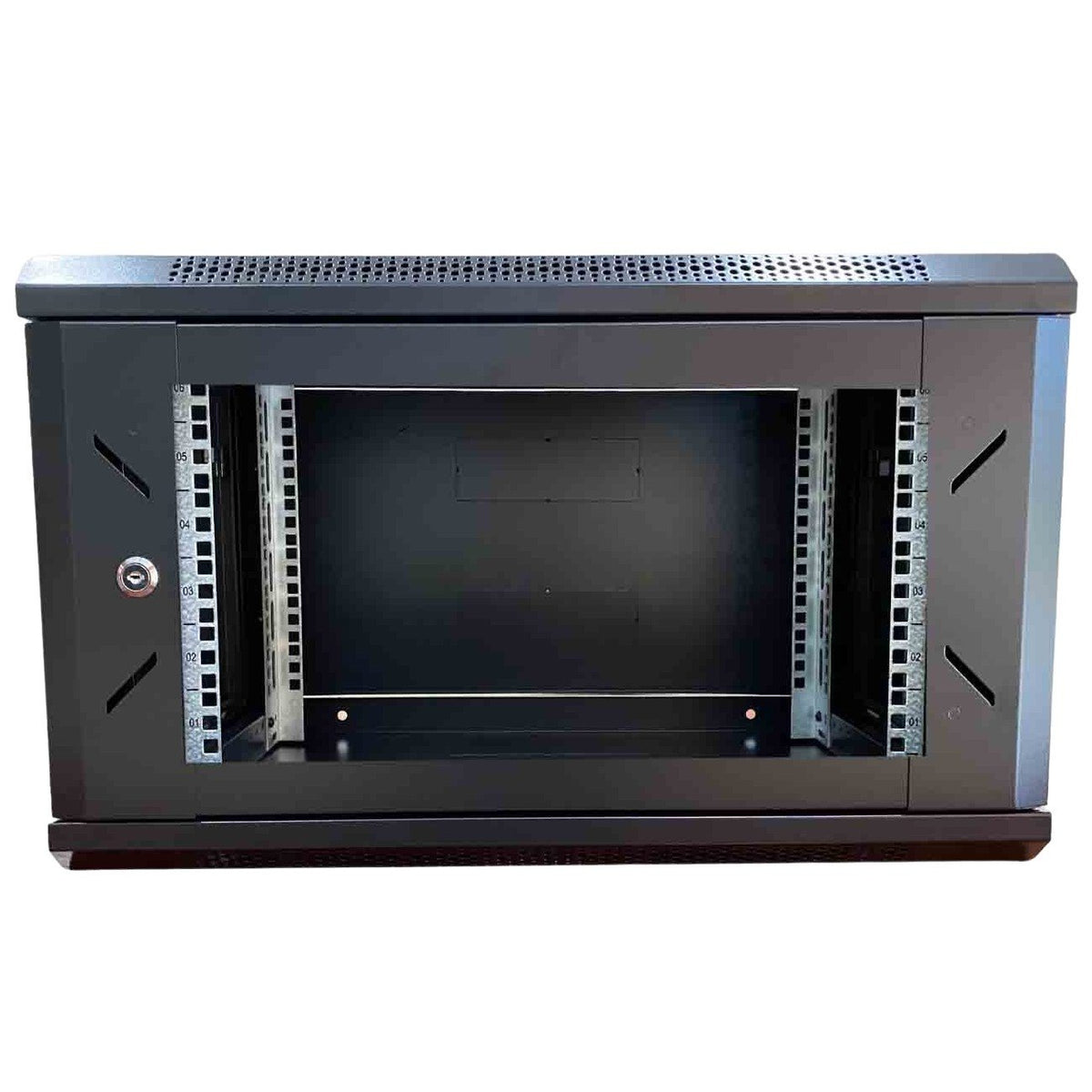 Zankap 6RU 600mm Deep Wall Mount Cabinet With 1 x Fixed Shelf, 10 x Ca ...